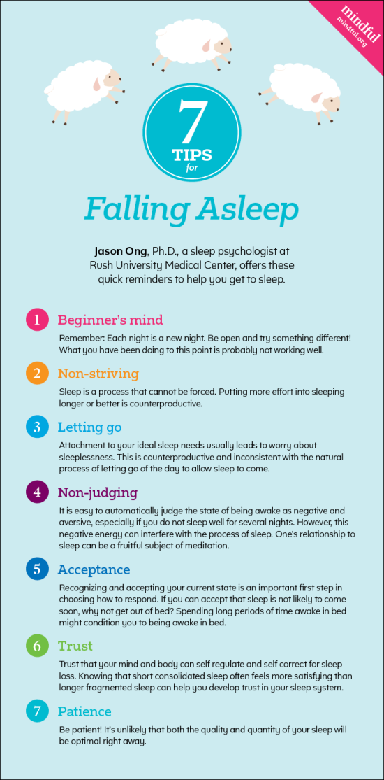 Seven Tips for Falling Asleep - Mindful